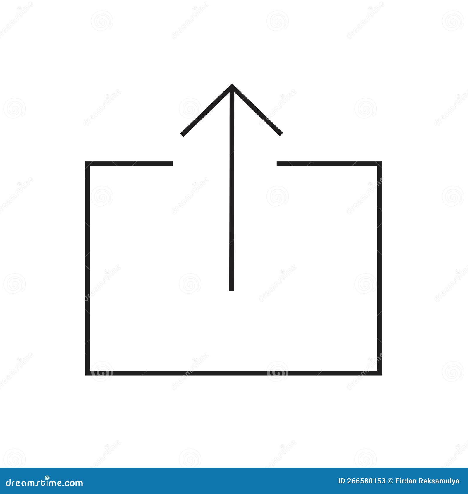 Upload icon vector stock illustration. Illustration of vector - 266580153