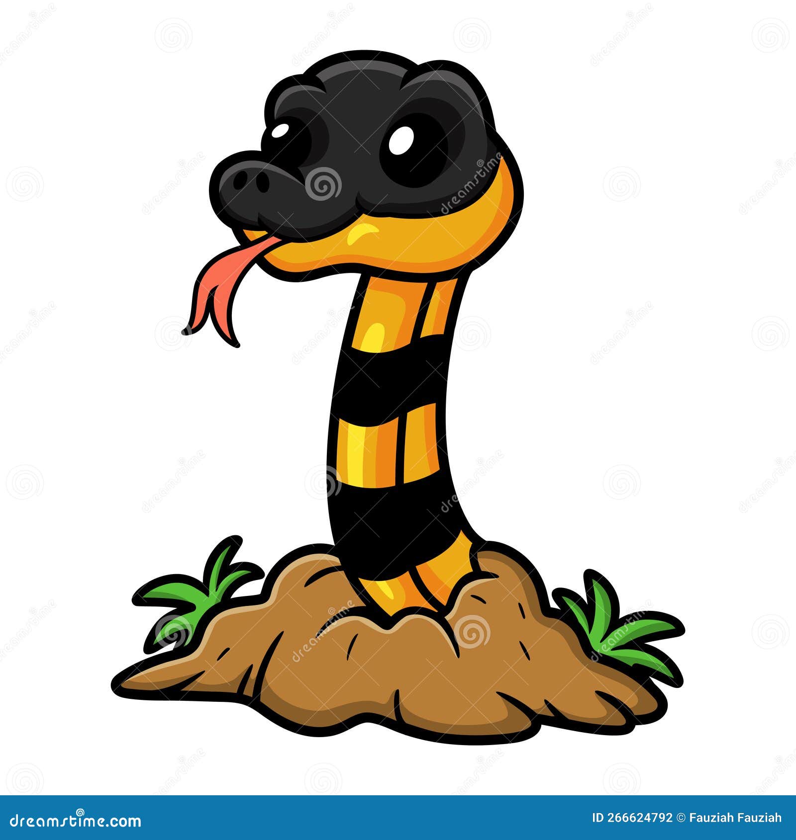Cute Banded Krait Bungarus Candidus Stock Vector - Illustration of ...