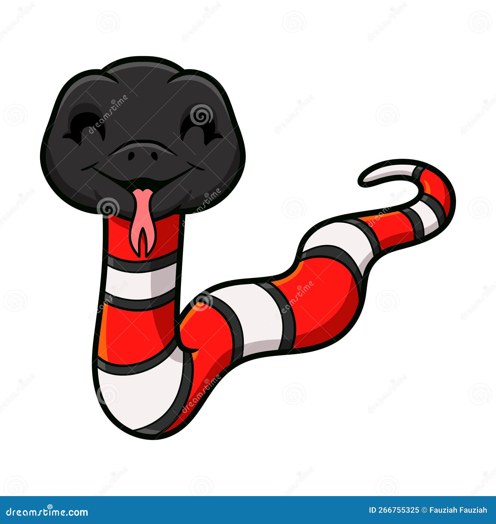 Cute Milk Snake or Milksnake Cartoon Stock Vector - Illustration of ...