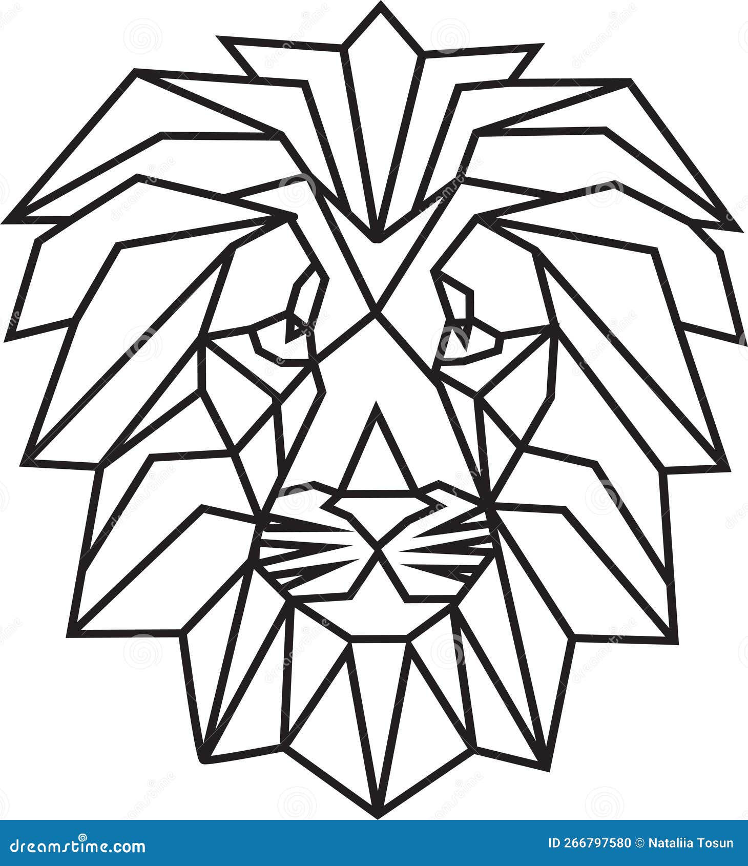 Print Vector Abstract Polygonal Geometric Wild Animal Stock ...