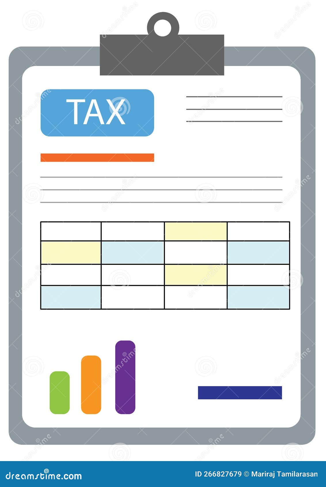 An Illustration of an Income Tax Return Stock Illustration ...