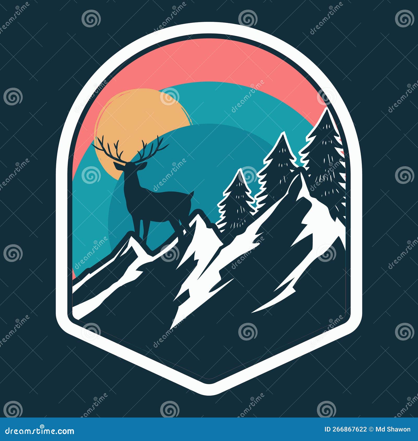 Adventure Emblem Patch Logo Poster Label Vector Illustration Retro ...