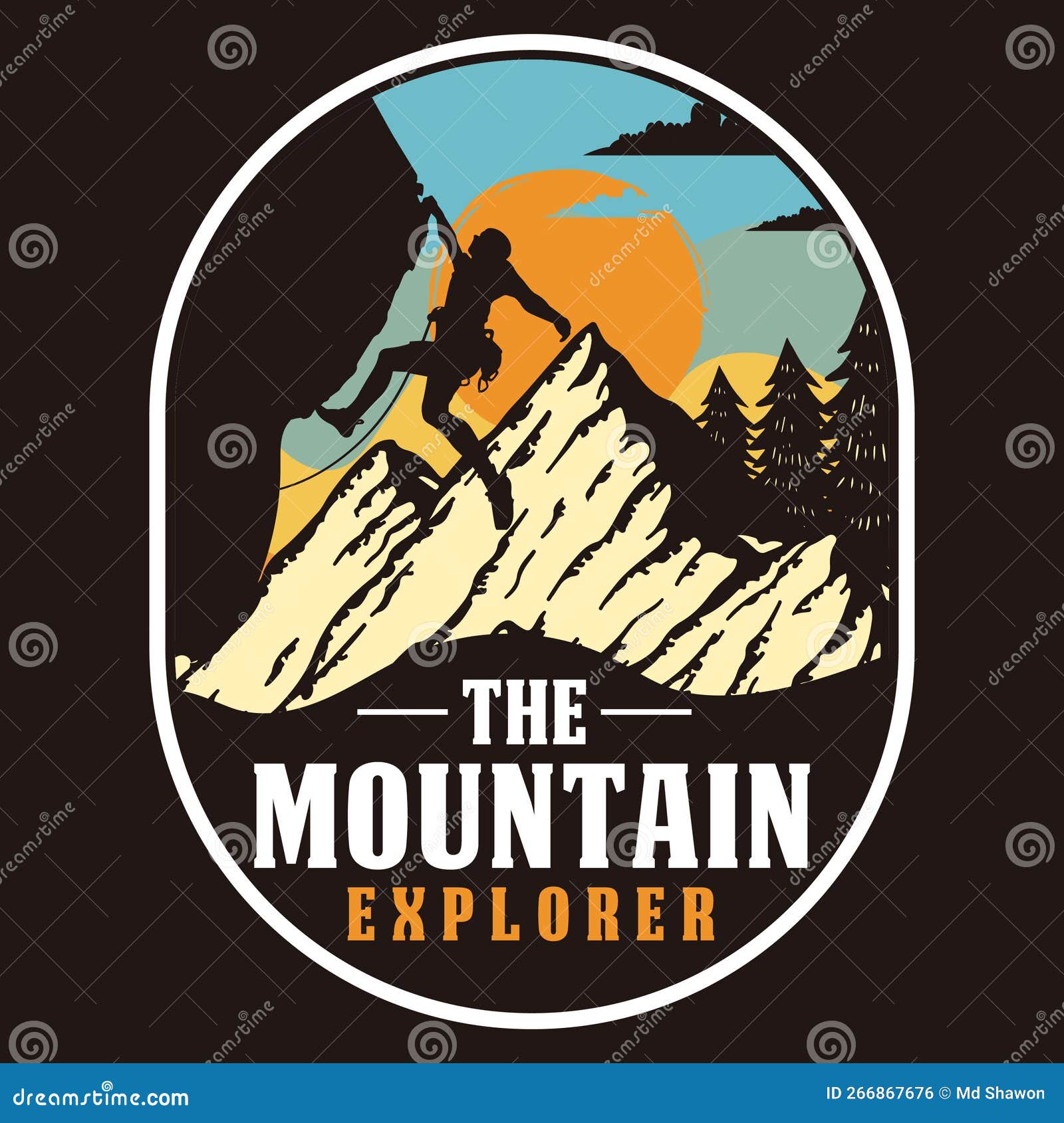 Adventure Emblem Patch Logo Poster Label Vector Illustration Retro ...