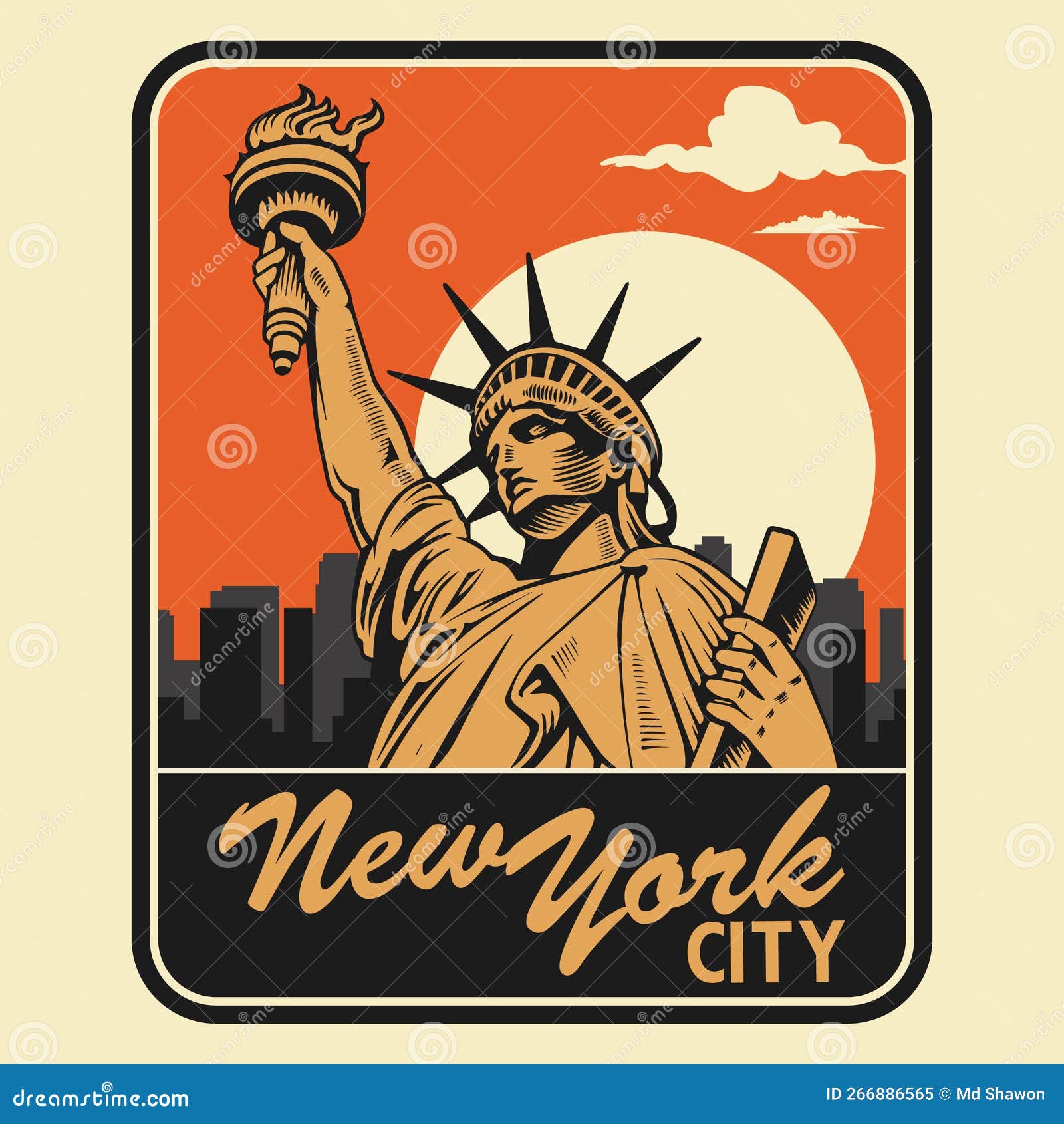 Emblem Patch Logo Poster Label Vector Illustration Retro Vintage Badge ...