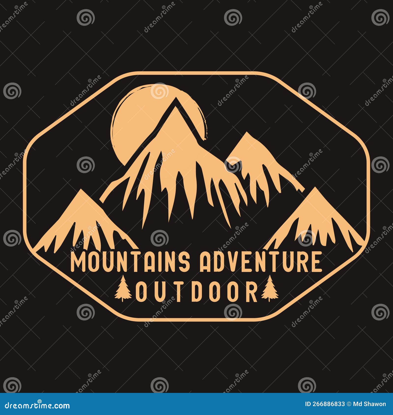 Mountain Outdoor Adventure Emblem Patch Logo Poster Label Vector ...
