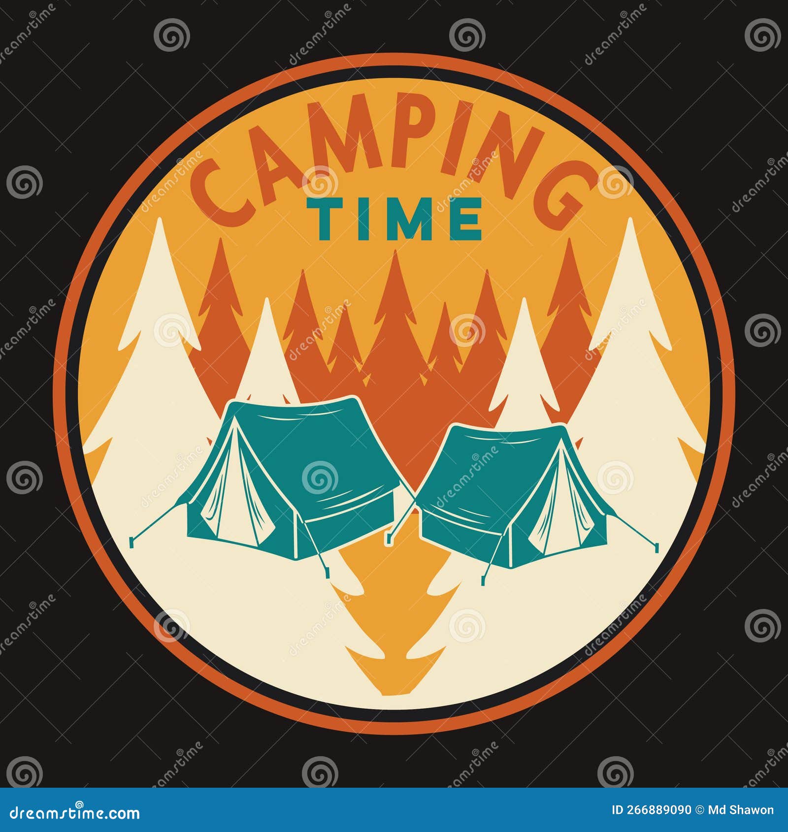Mountain Outdoor Camping Emblem Patch Logo Poster Label Vector ...