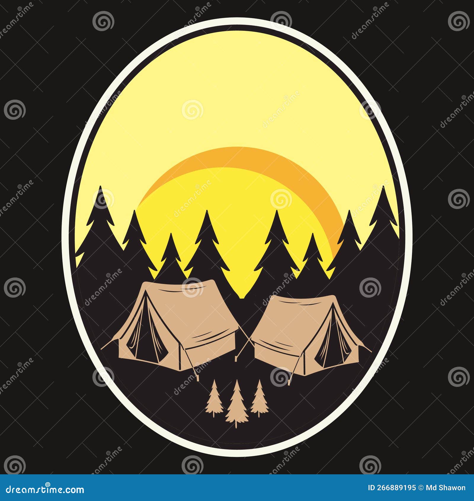 Mountain Outdoor Camping Emblem Patch Logo Poster Label Vector ...