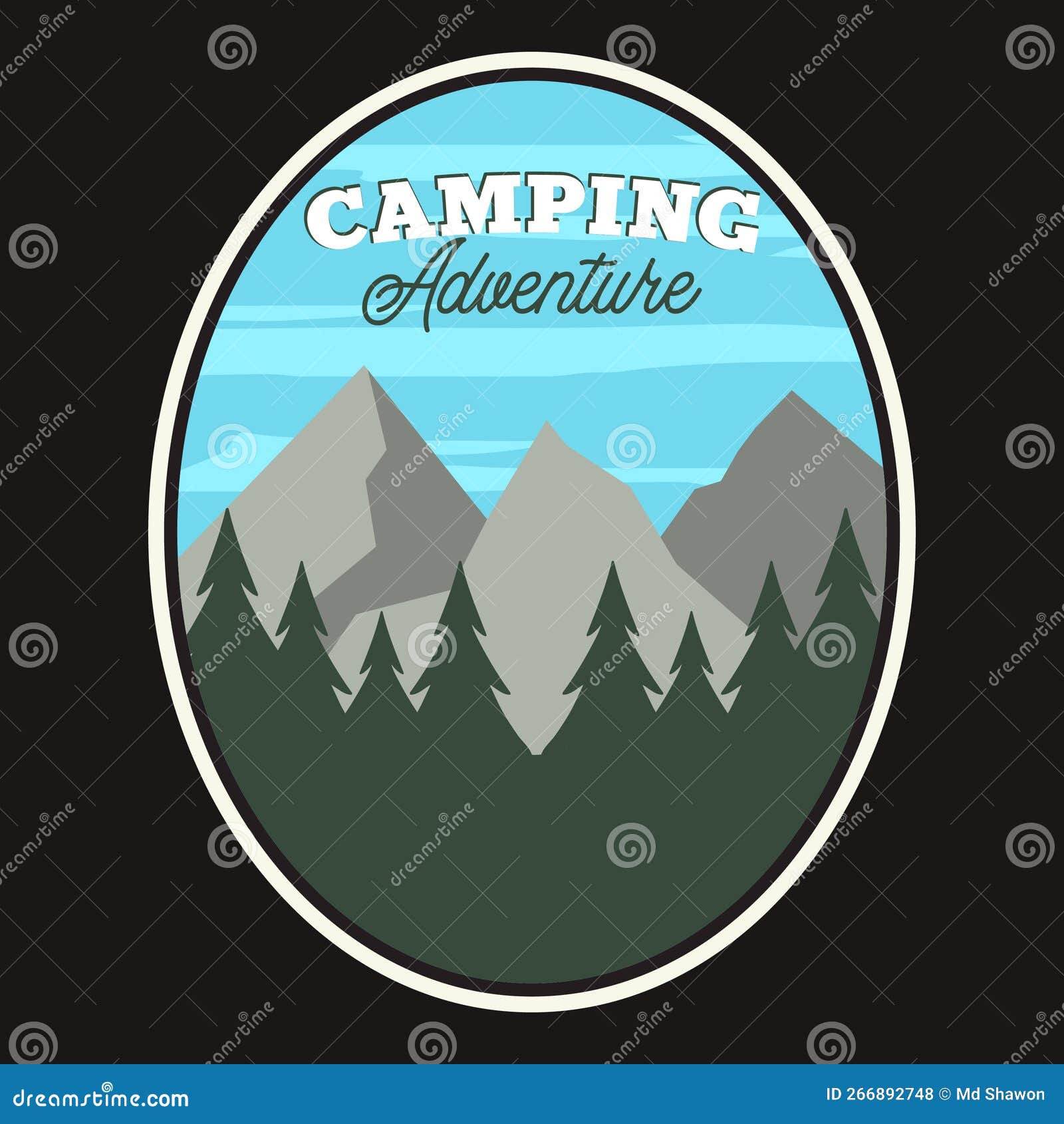 Mountain Adventure Camping Emblem Patch Logo Poster Label Vector ...