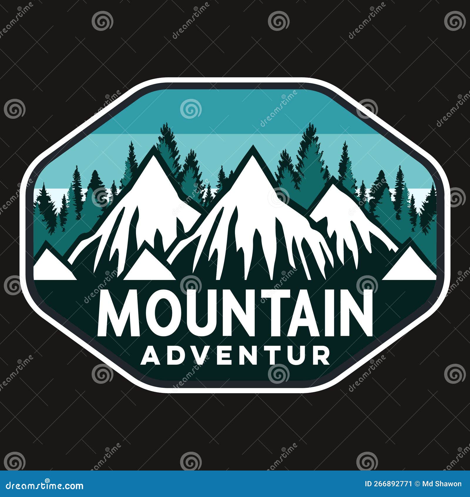 Mountain Adventure Emblem Patch Logo Poster Label Vector Illustration ...