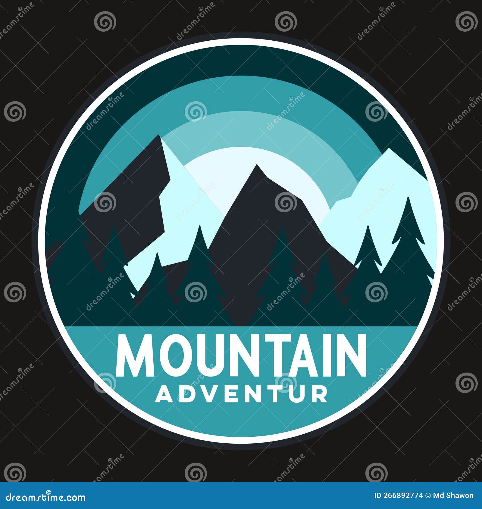 Mountain Adventure Emblem Patch Logo Poster Label Vector Illustration ...