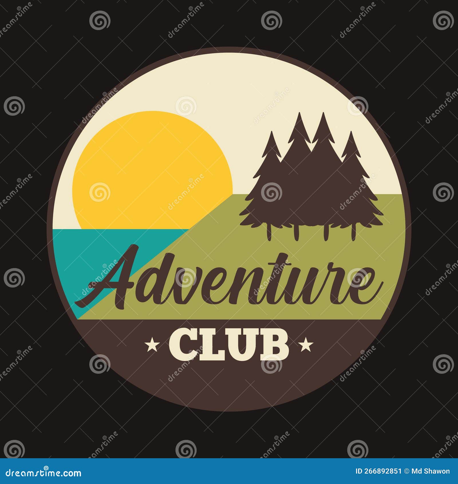 Mountain Adventure Emblem Patch Logo Poster Label Vector Illustration ...