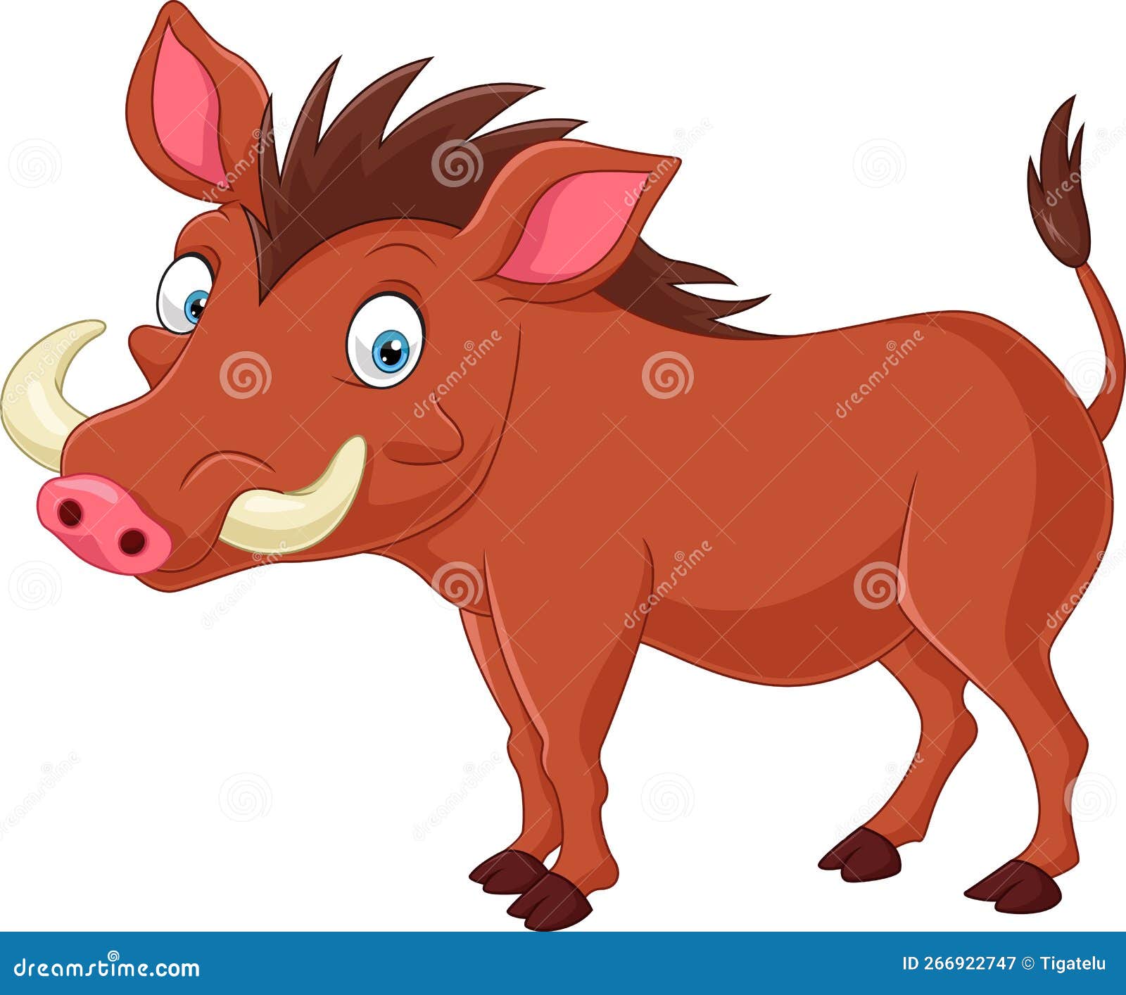 Cartoon Warthog Vector Illustration | CartoonDealer.com #65335350