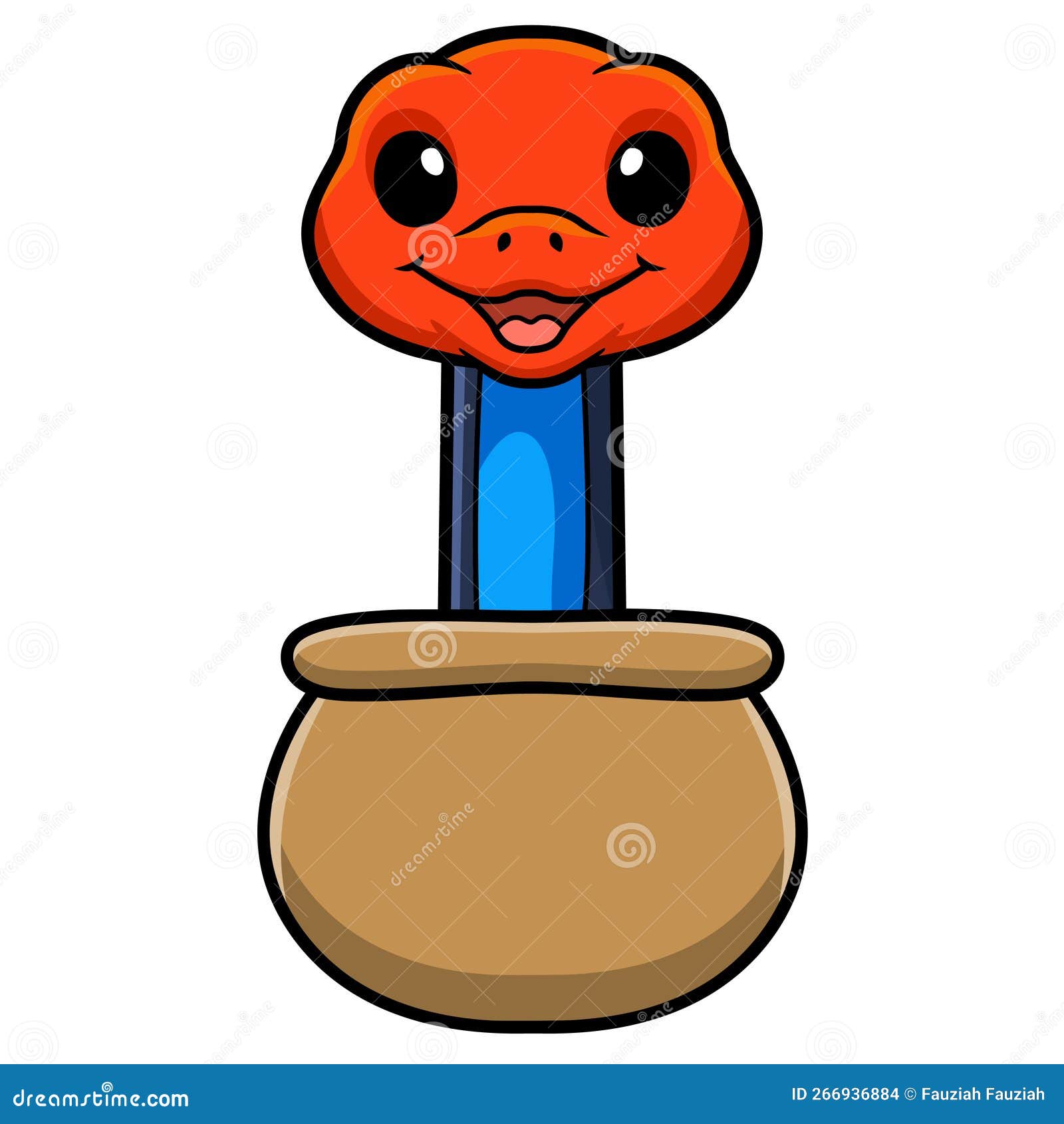 Two Headed Snake Cartoon Vector | CartoonDealer.com #21344141