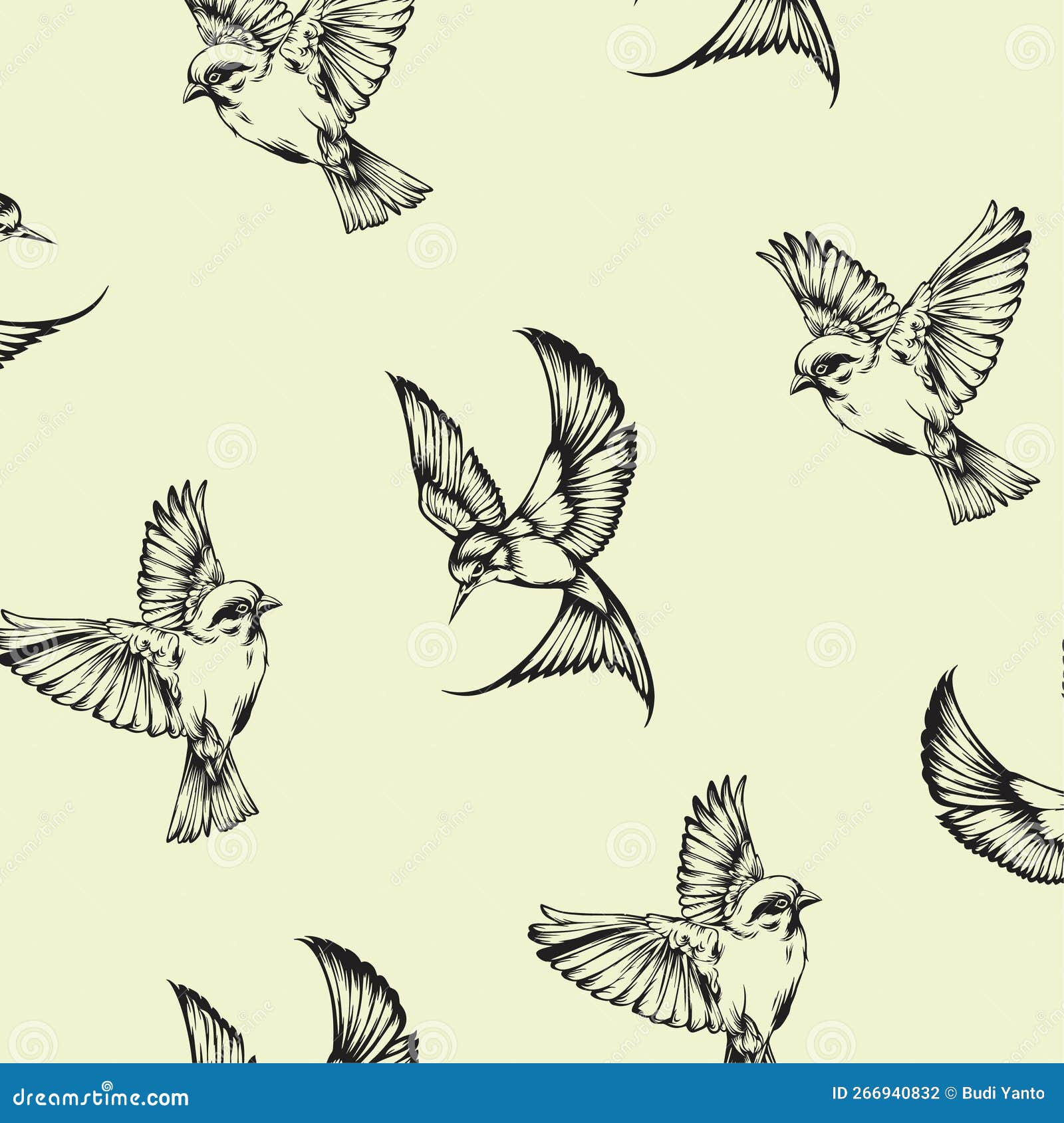 Set of birds hand drawing stock vector. Illustration of bird - 266940832