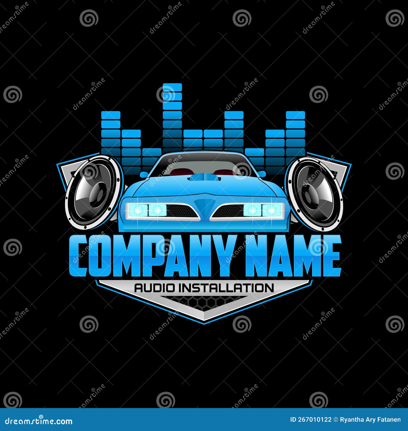 Modern Car Audio Installation Service Logo Stock Vector - Illustration ...