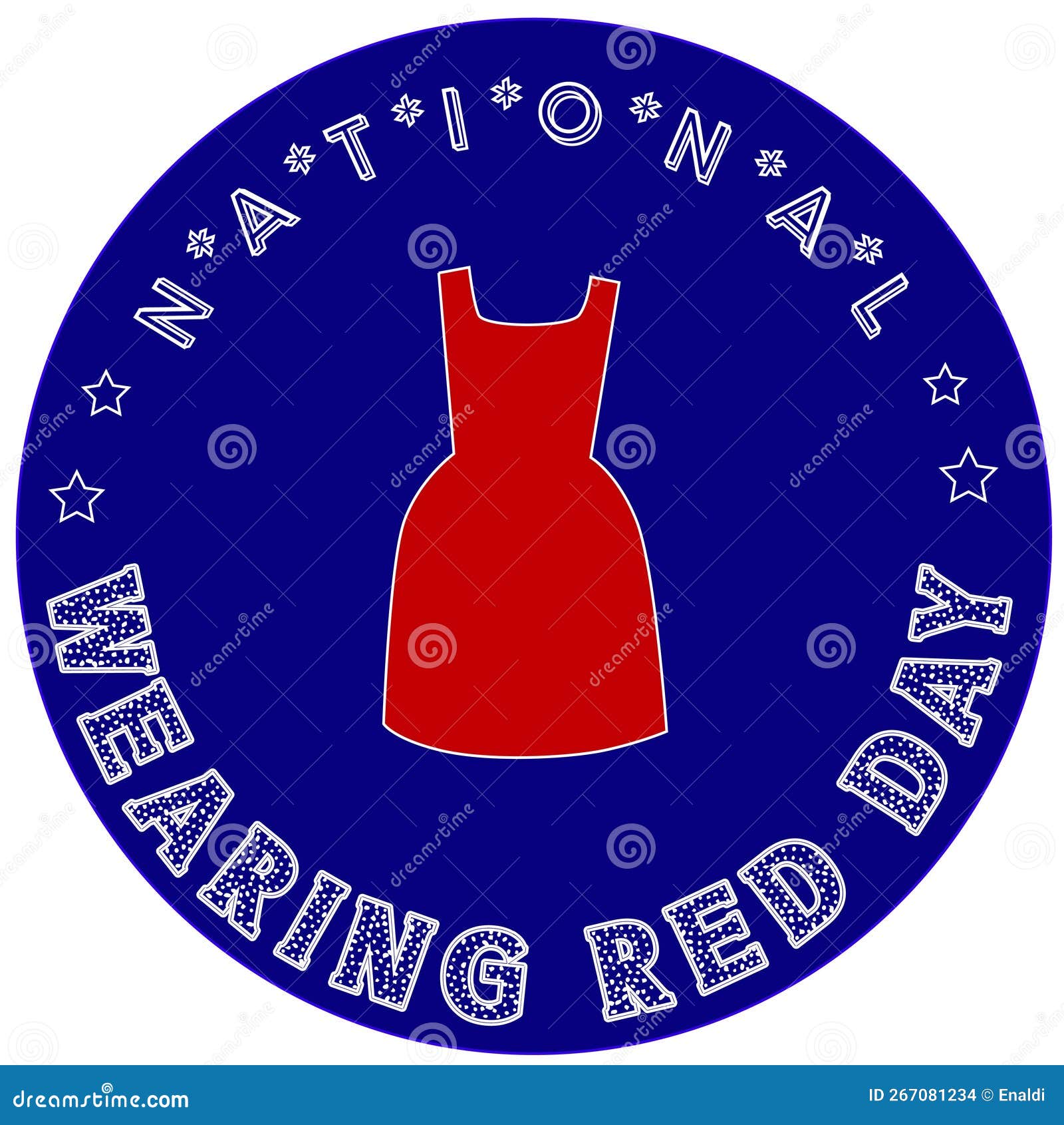 National Wearing Red Day Sign and Vector Badge Stock Vector ...