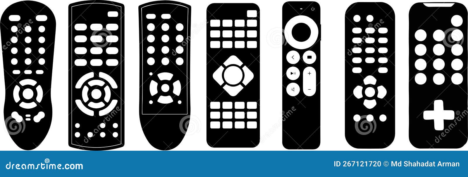 Remote Control Silhouette Set Stock Vector - Illustration of automobile ...