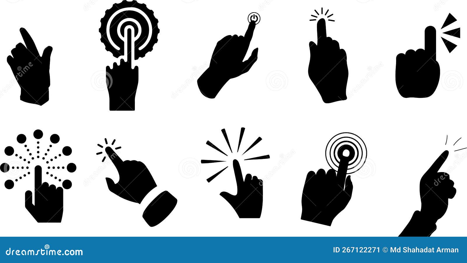 Smart Phone Functions & Gestures Icons. Touch Screen Silhouette Set ...