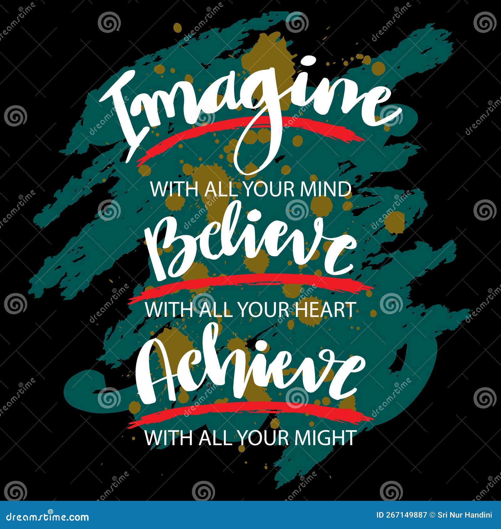 Imagine with All Your Mind Believe with All Your Heart Achieve with All ...
