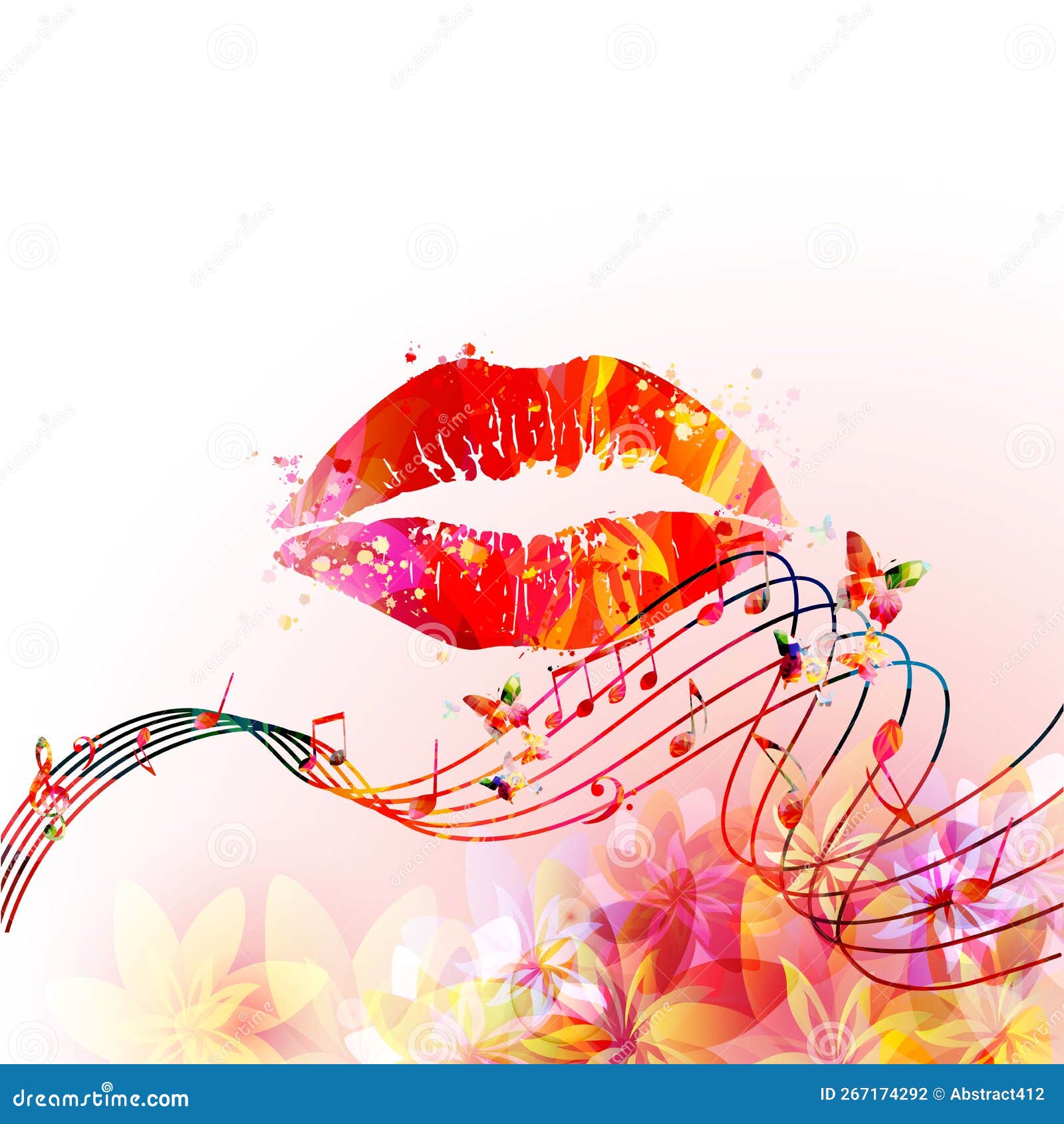 Lips Plumping Vector Illustration. Beautify Lips Naturally. Adding ...