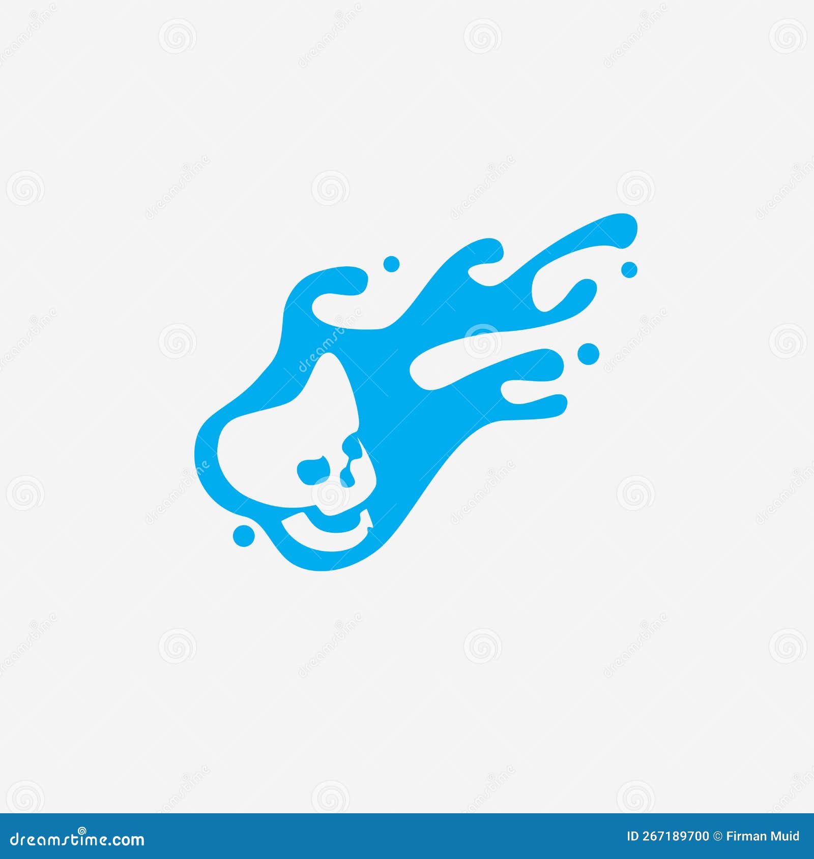 Water Skull Logo Illustrator Stock Vector - Illustration of print ...