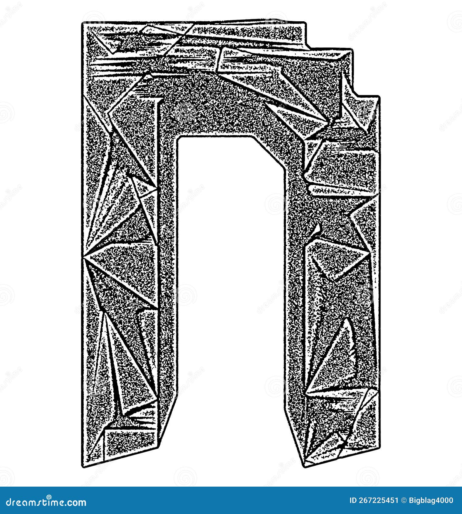 Neo-gothic Decorative Letter.Vector Medieval Font. Stock Illustration ...