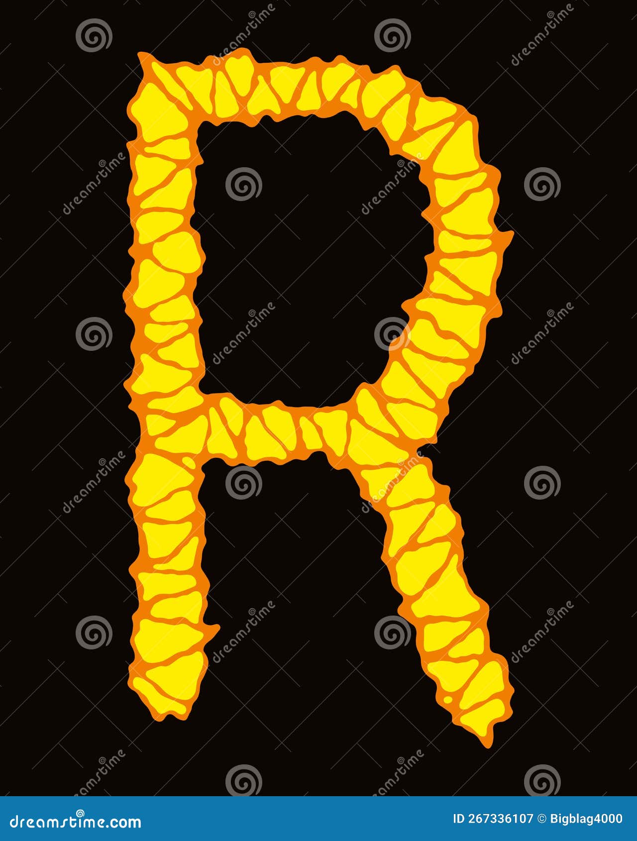 Vector Rough Letter on Black Background.Grunge Art Font. Stock Vector ...