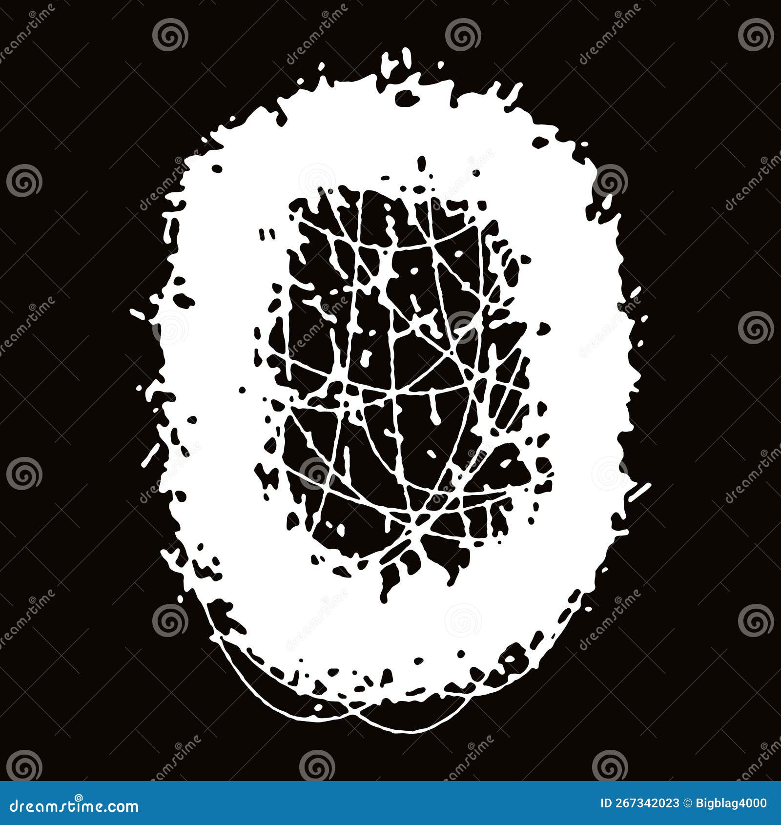 Metal Music Style Letter.White Font with Smudges. Stock Vector ...