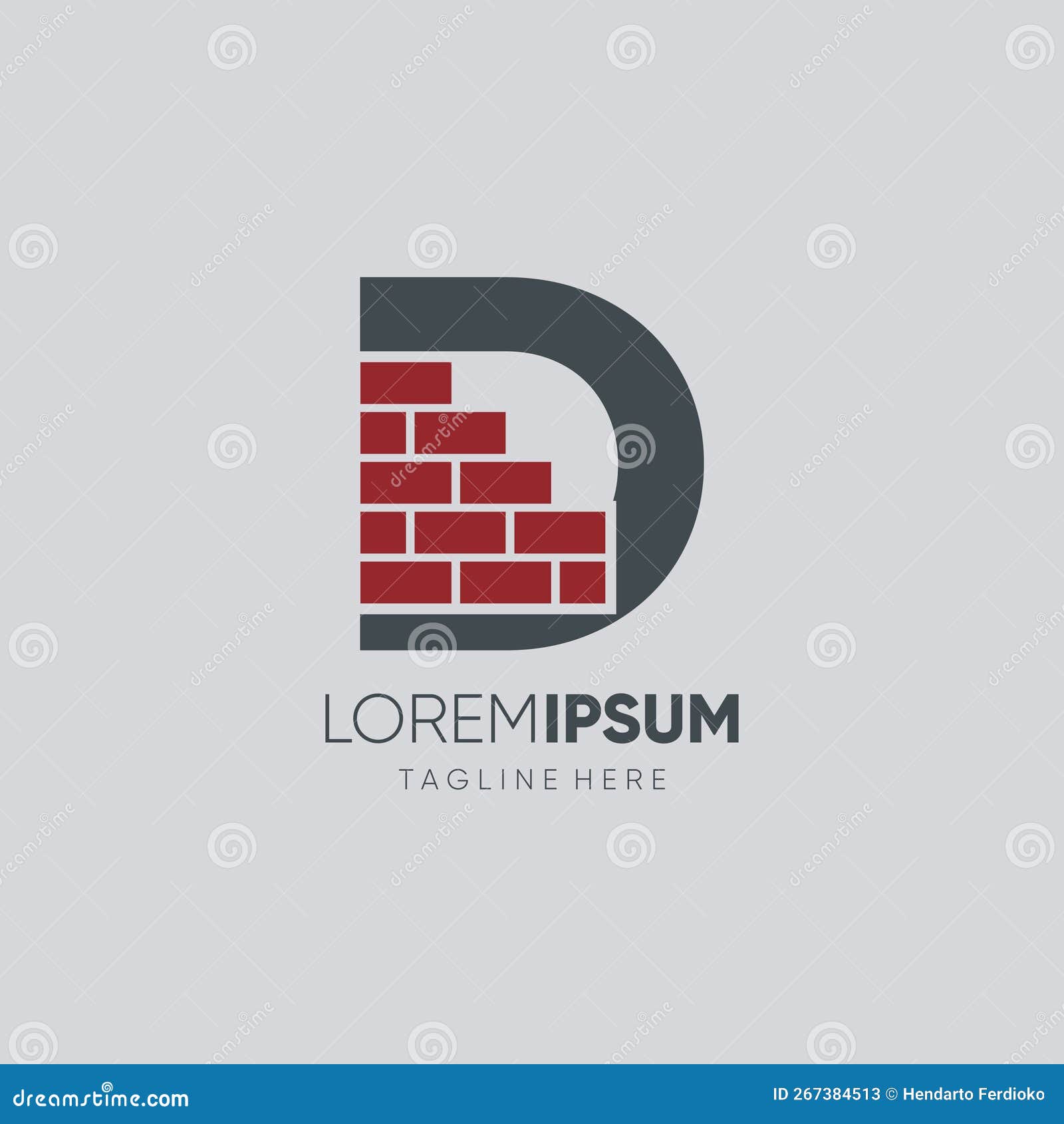 Letter D Brick Logo Design Vector Icon Graphic Stock Vector ...
