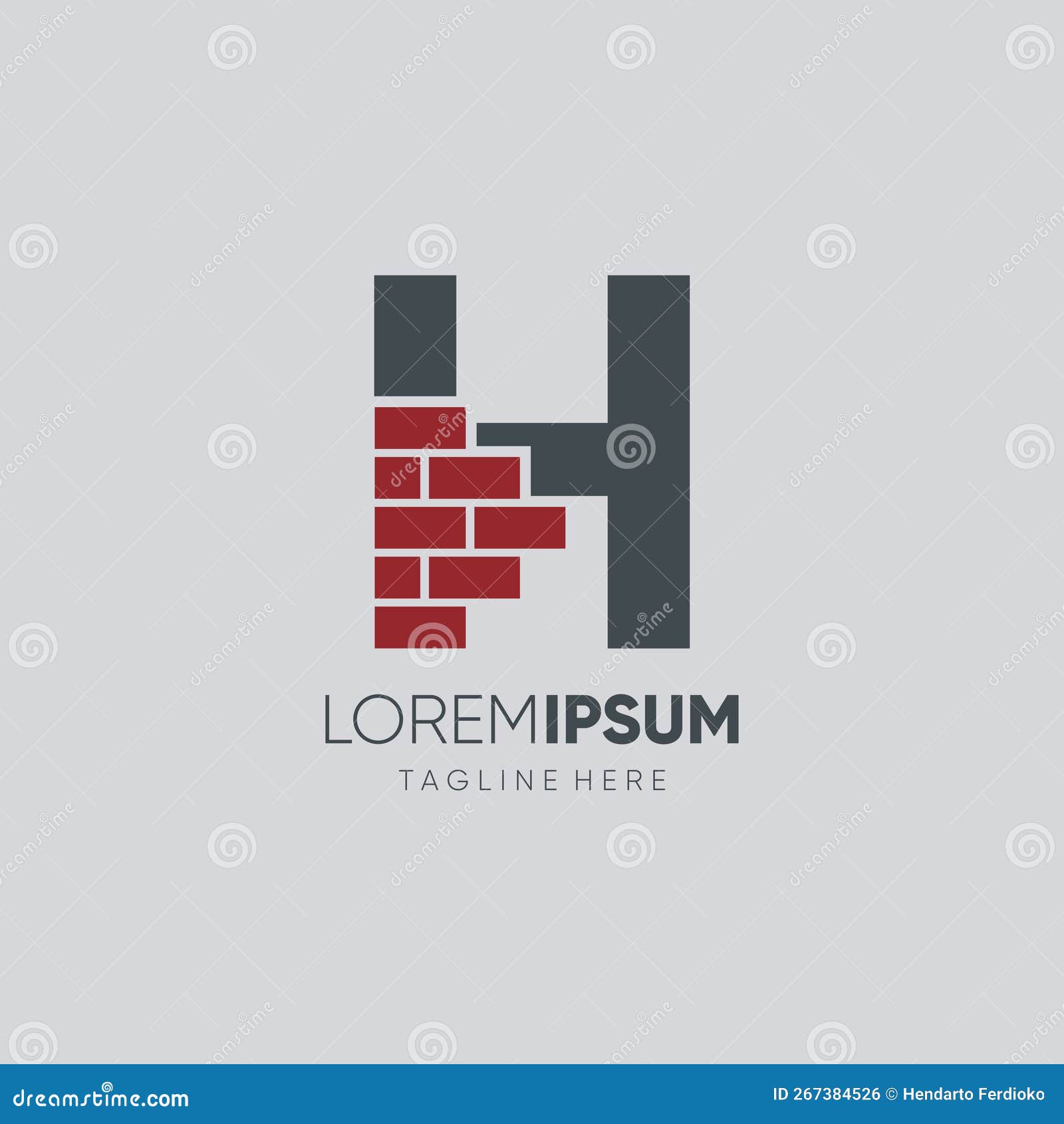 Letter H Brick Logo Design Vector Icon Graphic Stock Vector ...
