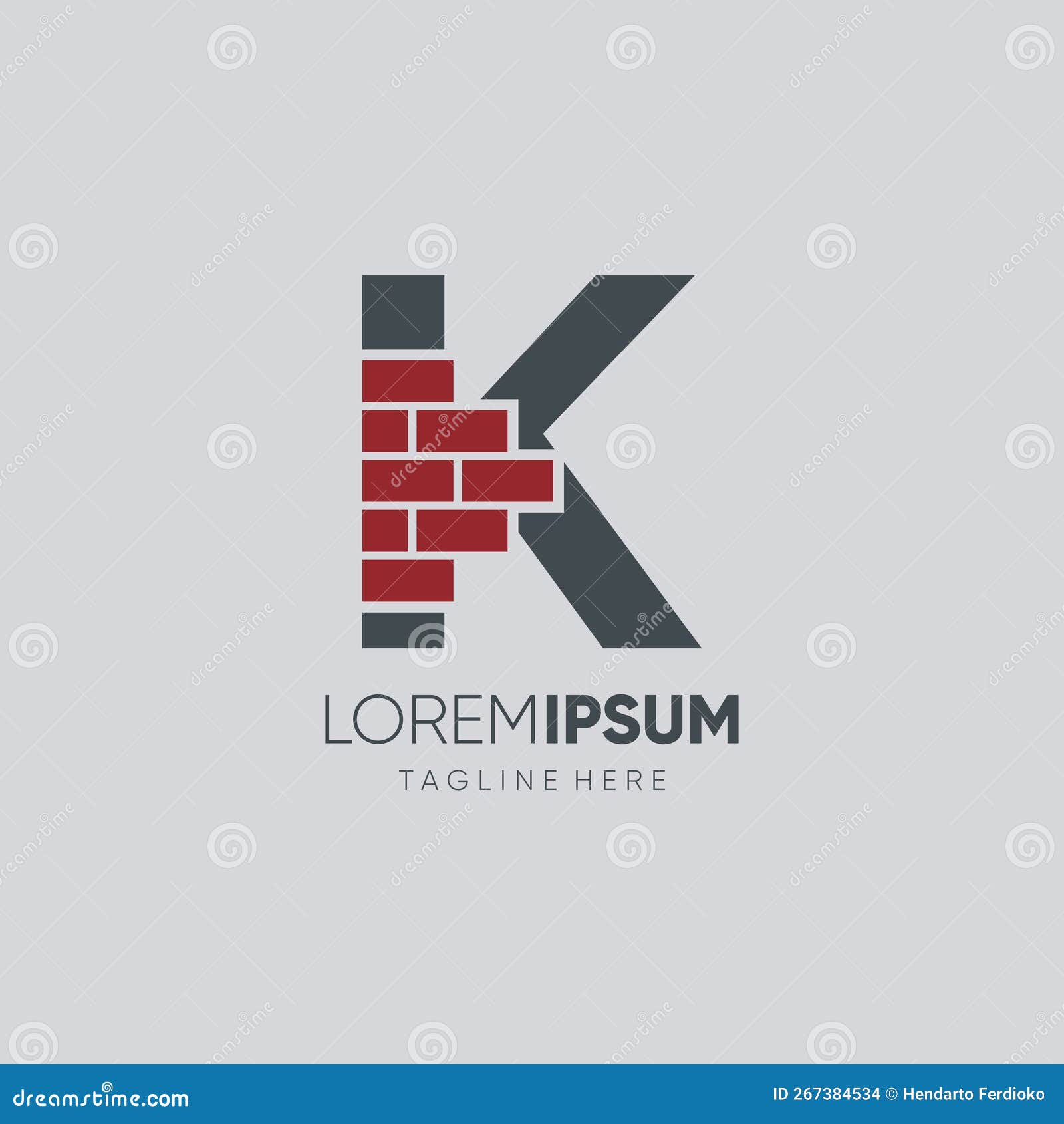 Letter K Brick Logo Design Vector Icon Graphic Stock Vector ...
