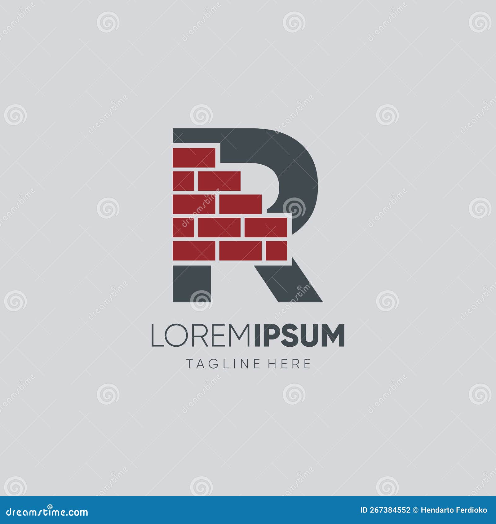 Letter R Brick Logo Design Vector Icon Graphic Stock Vector ...
