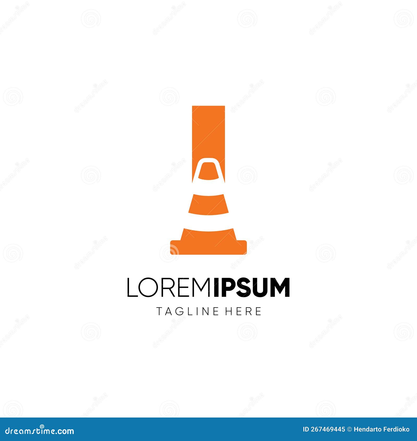 Letter I Traffic Cone Logo Design Vector Icon Graphic Emblem ...