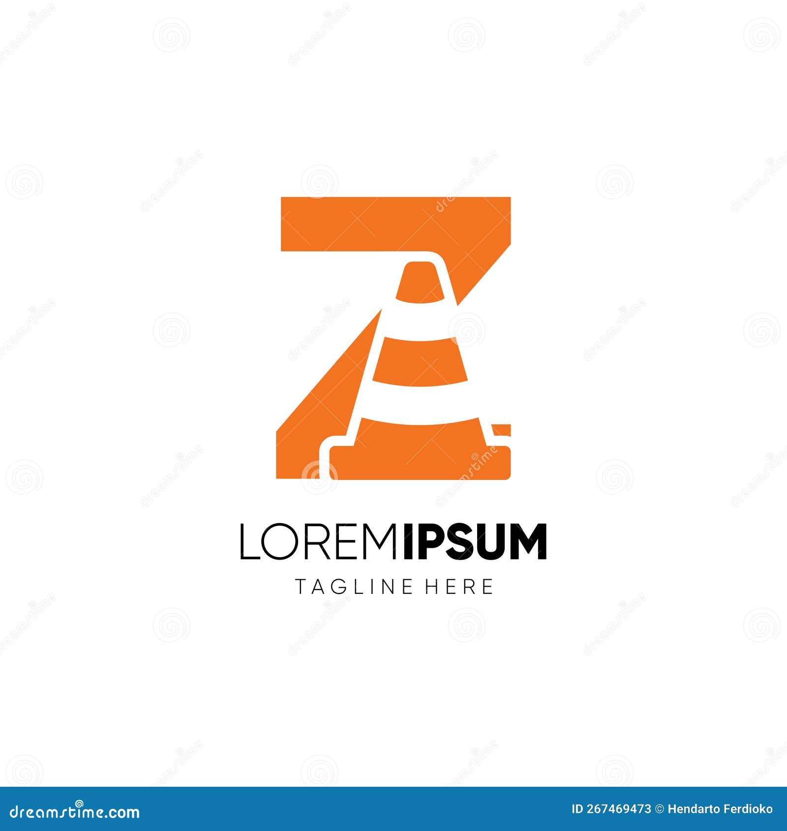 Letter Z Traffic Cone Logo Design Vector Icon Graphic Emblem ...