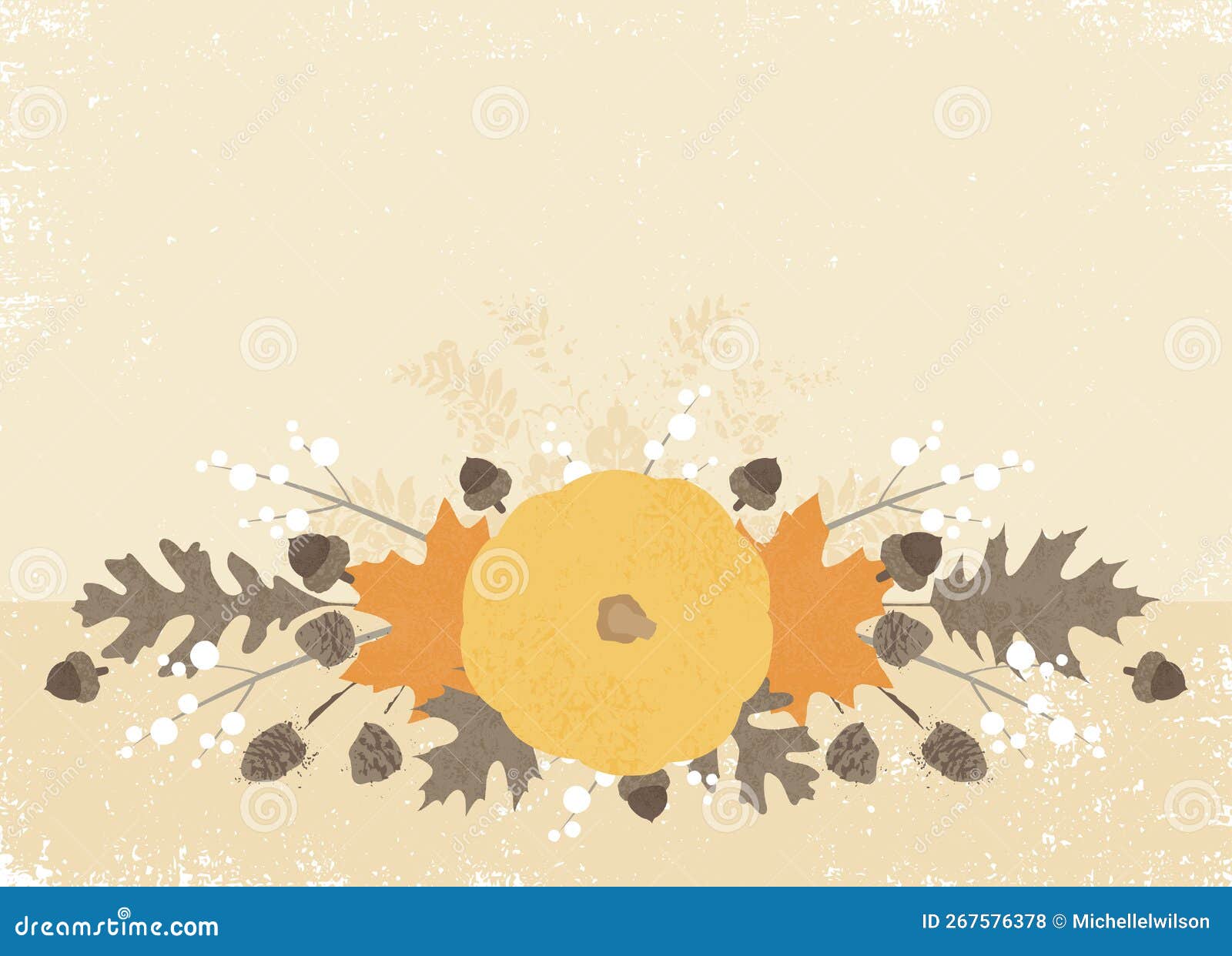An Abstract Fall Arrangement Stock Vector - Illustration of orange ...