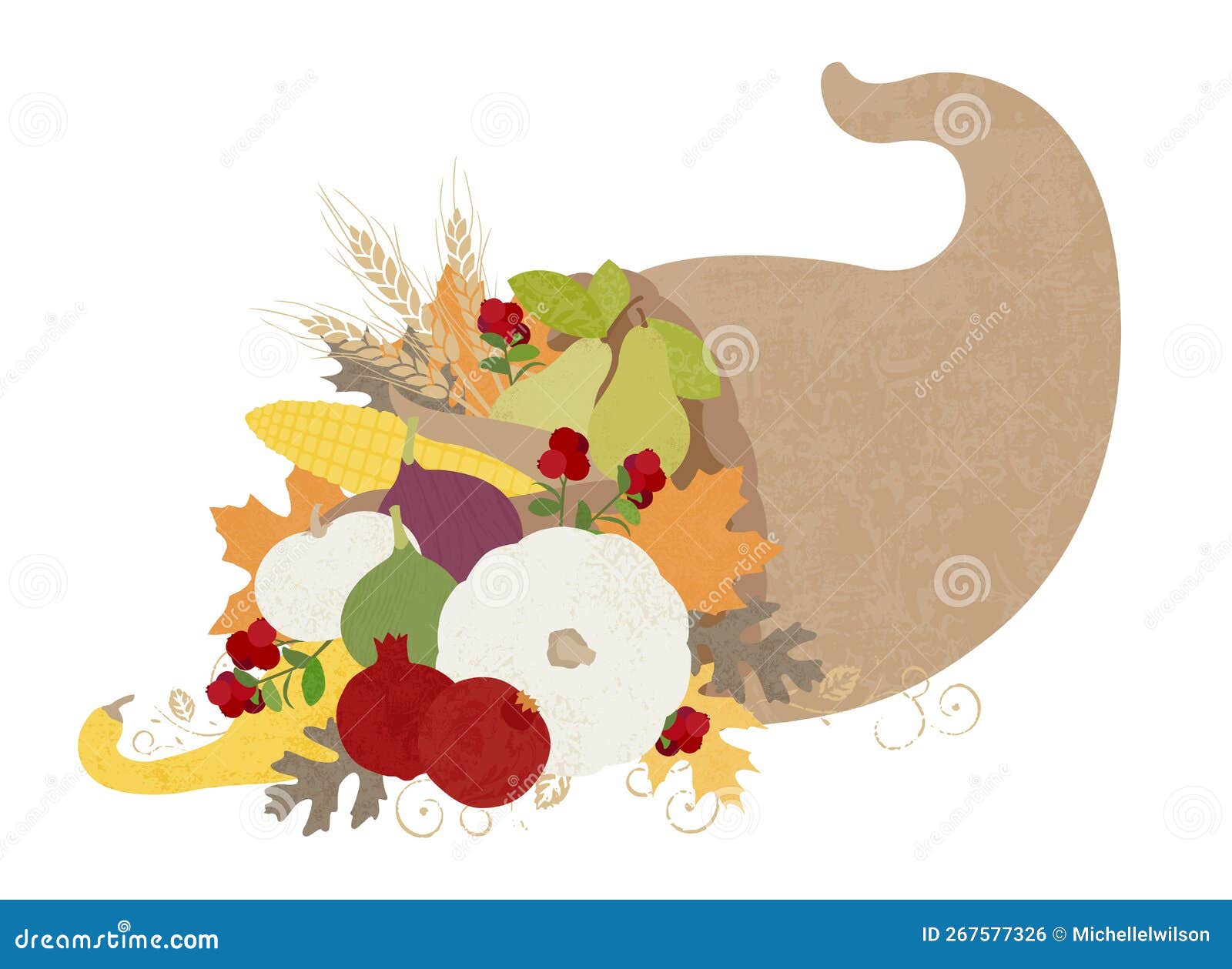 Harvest Cornucopia Cartoon Vector | CartoonDealer.com #16850701