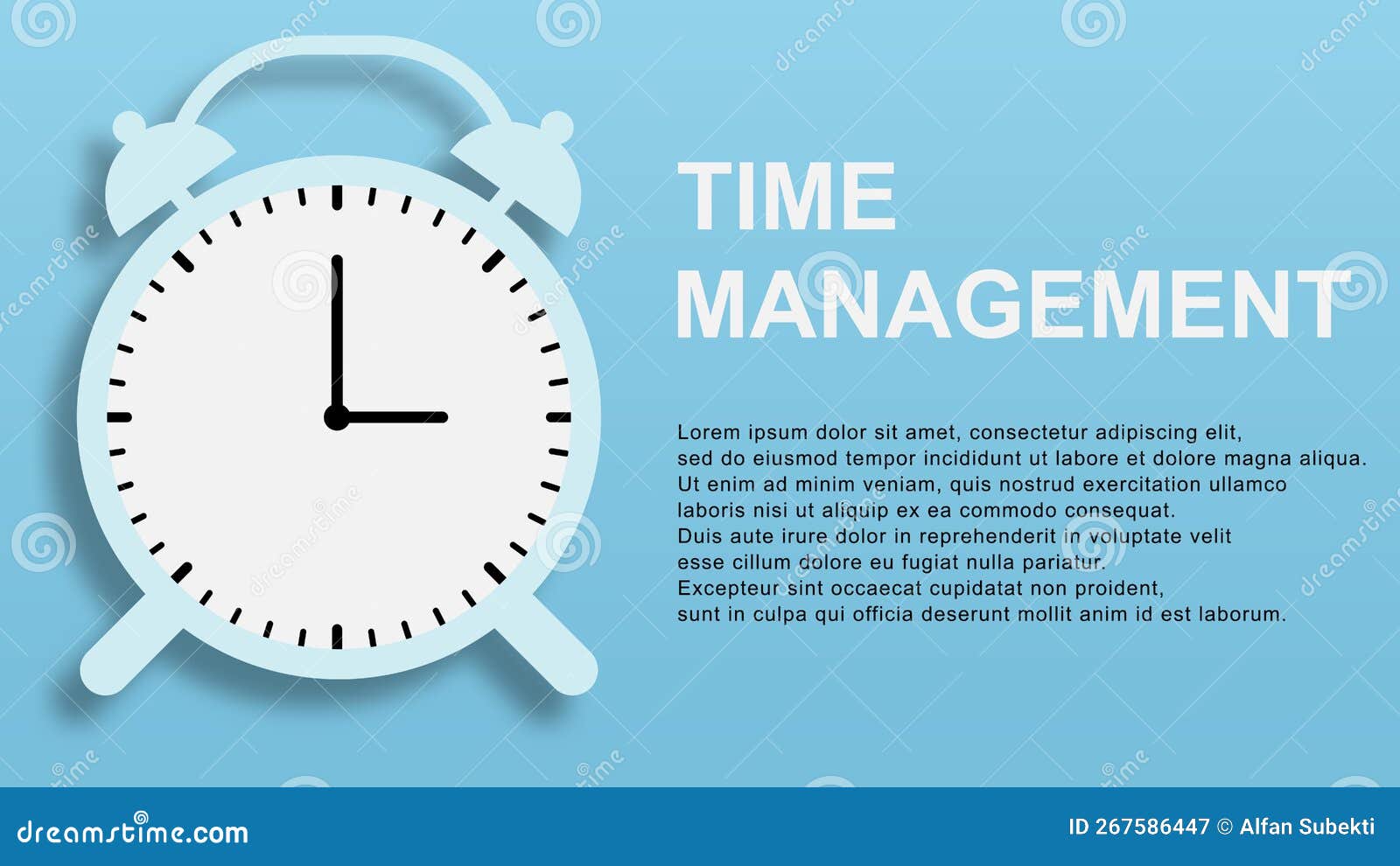 Time Management Concept for Working Time Stock Vector - Illustration of ...