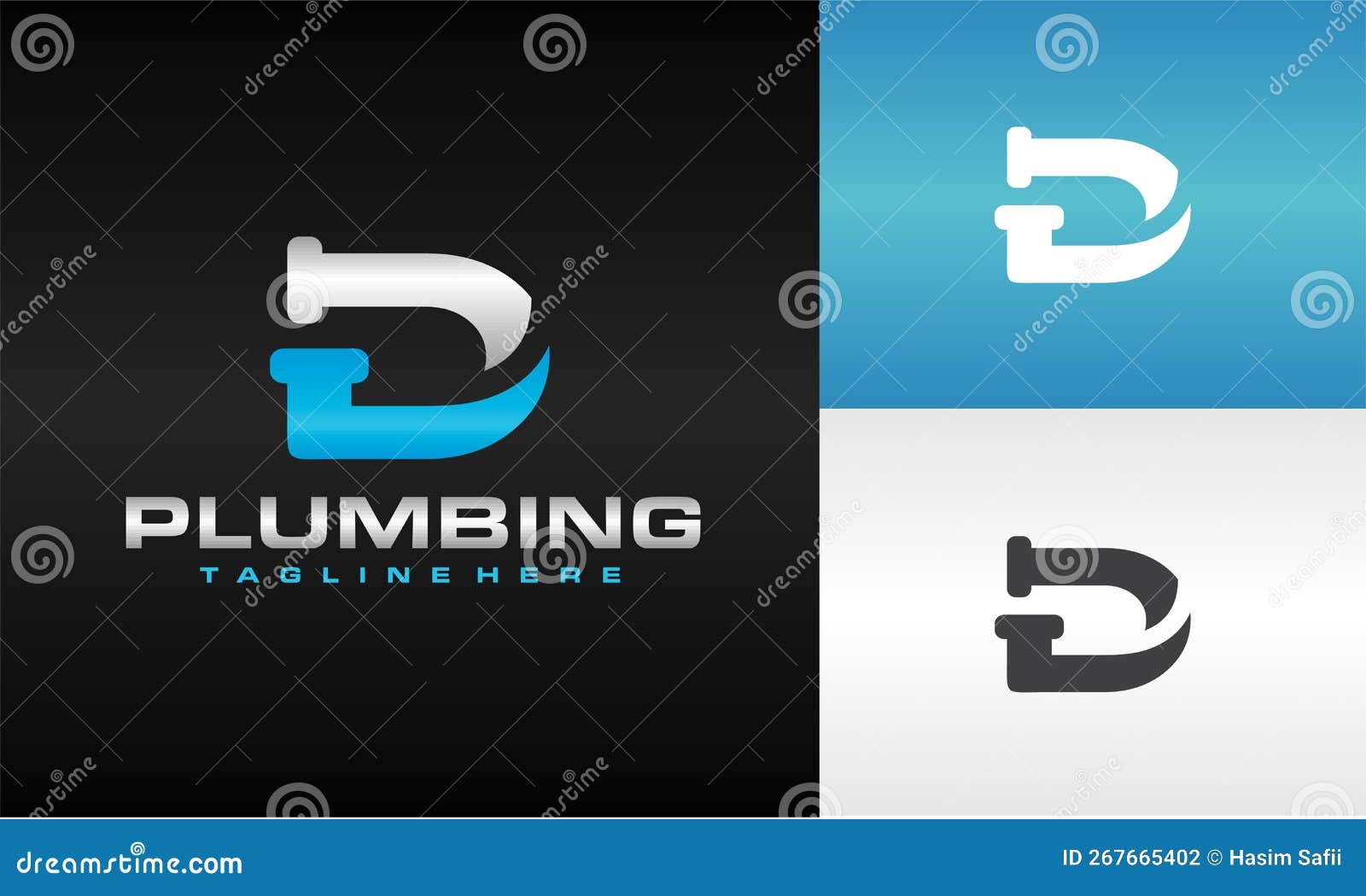 Letter D plumbing logo stock vector. Illustration of plumbing - 267665402
