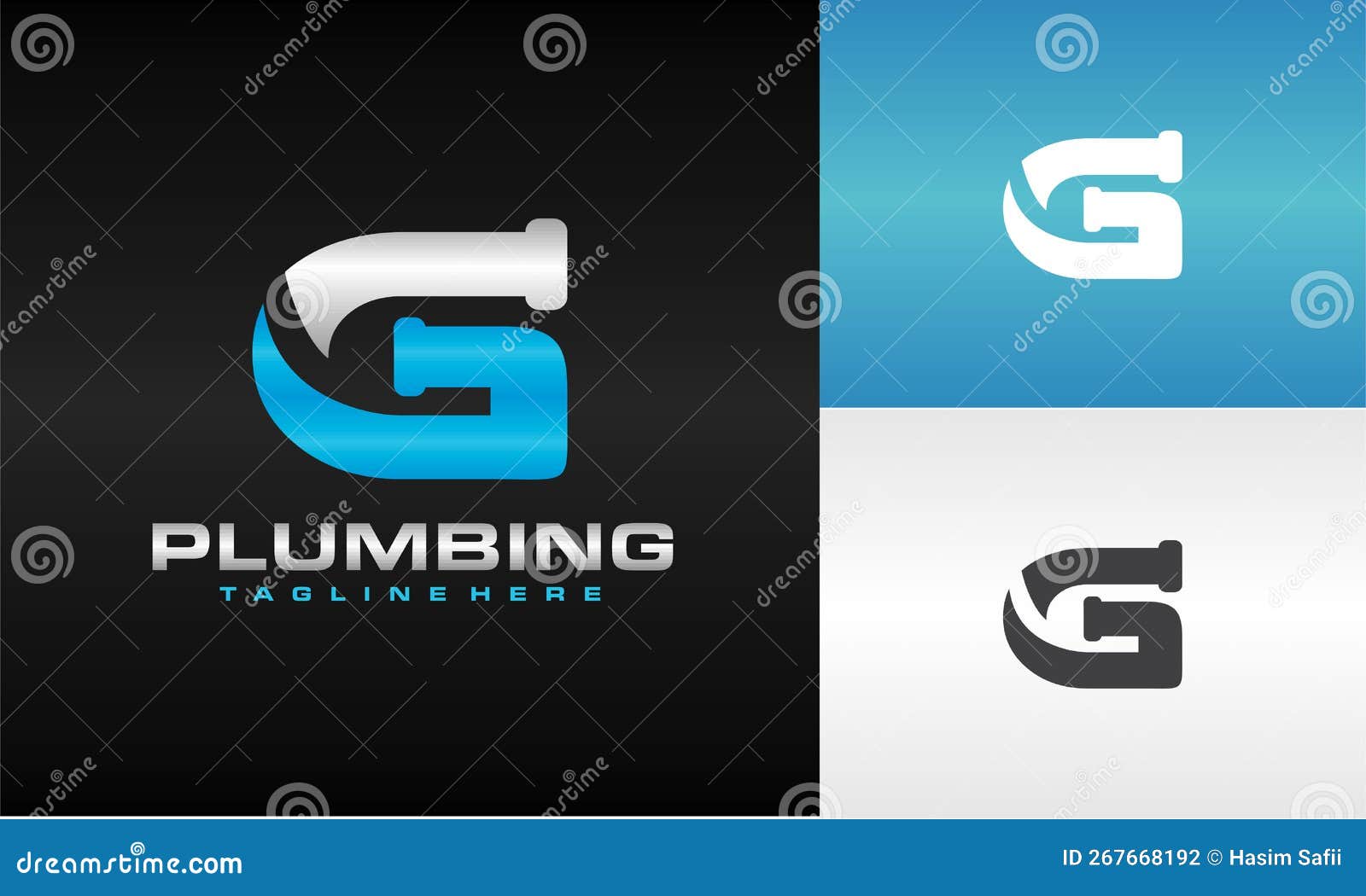 Letter G plumbing logo stock illustration. Illustration of font - 267668192
