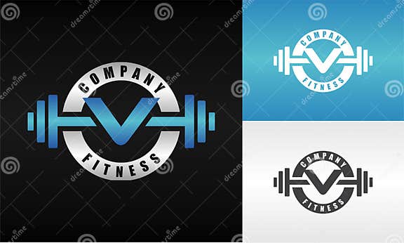 Letter V fitness logo stock vector. Illustration of healthy - 267668890