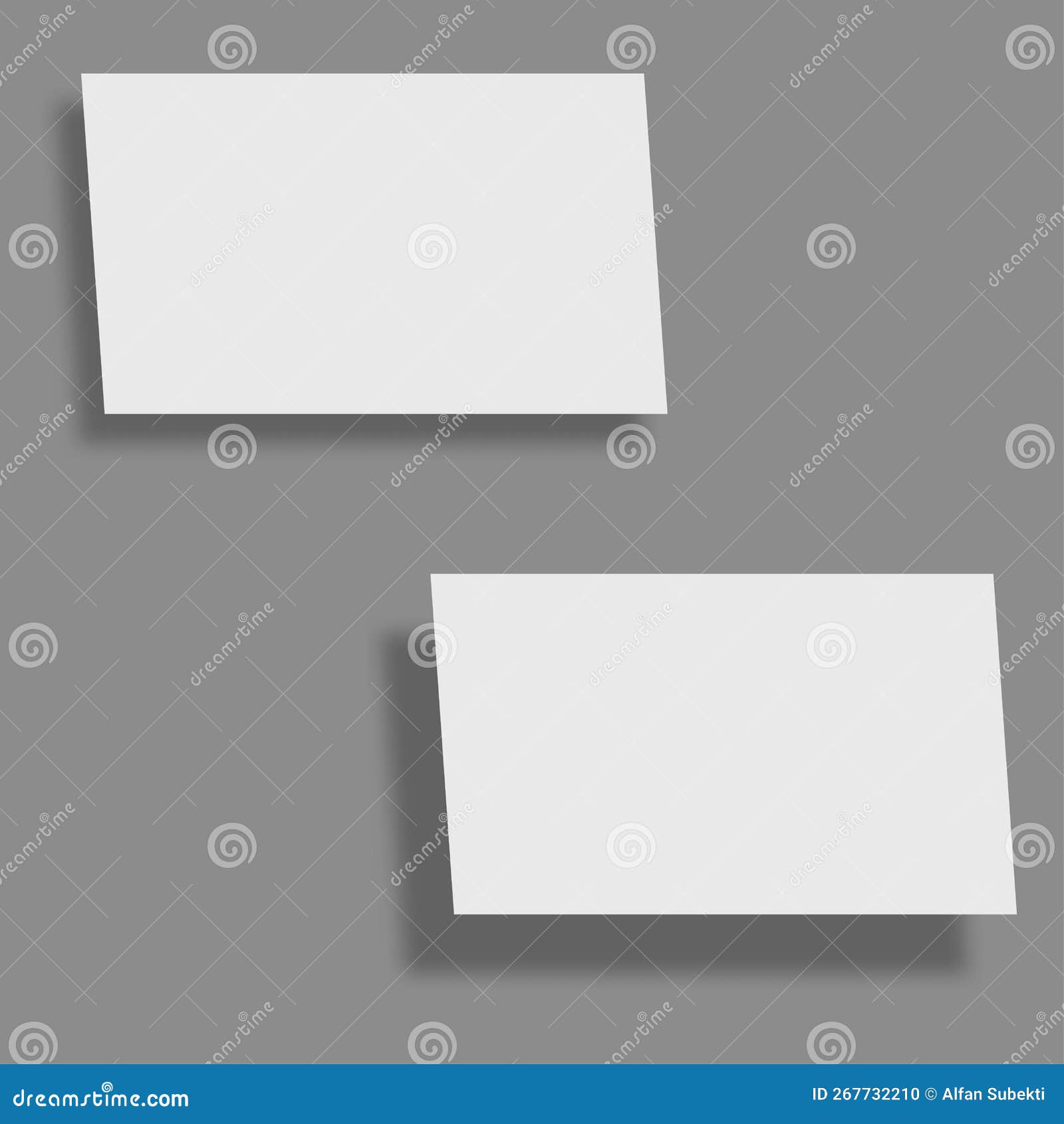 Blank White Postcards or Business Cards Mockup Design. Stock Vector ...