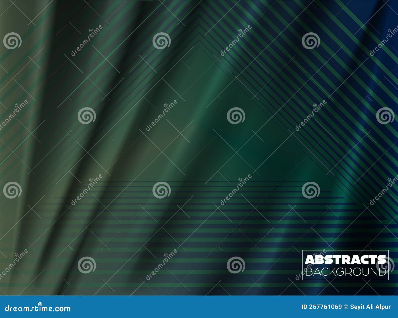 Vector Stripes Green Gradient Abstract Background Stock Illustration ...