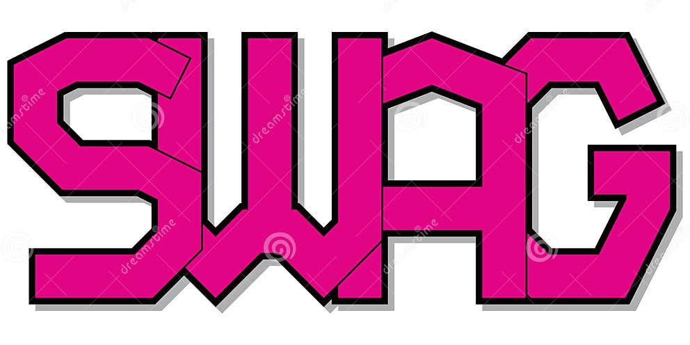 Vector Lettering.Modern Slang.SWAG.Art Illustration on White Background ...