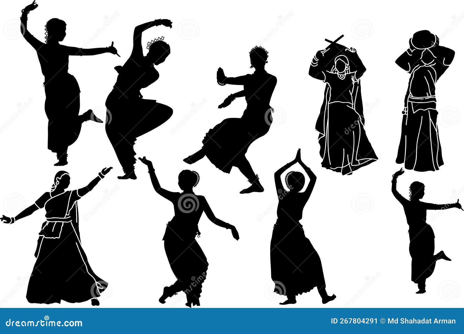 Flamenco Dancer Set Silhouette, Flamenco Dancer Set Silhouette Set ...