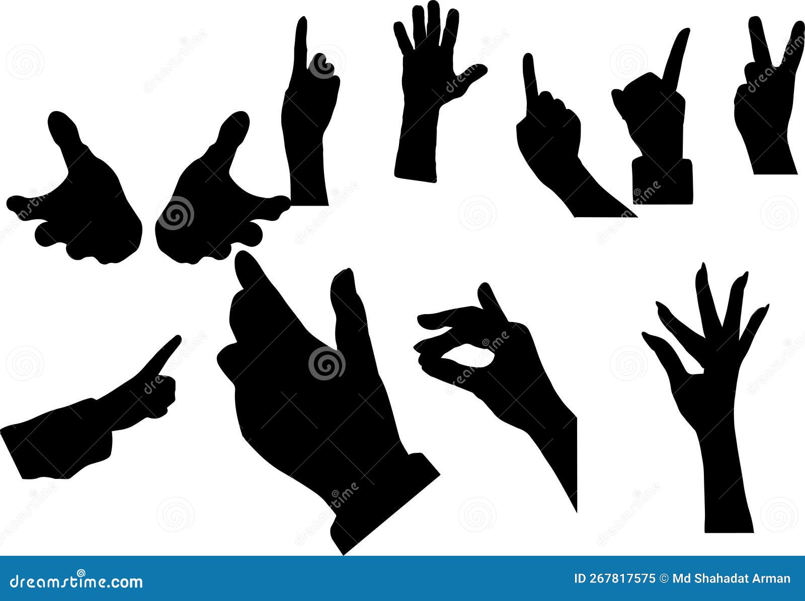 Generation Hands Silhouette, Generation Hands Silhouette Set, Stock ...