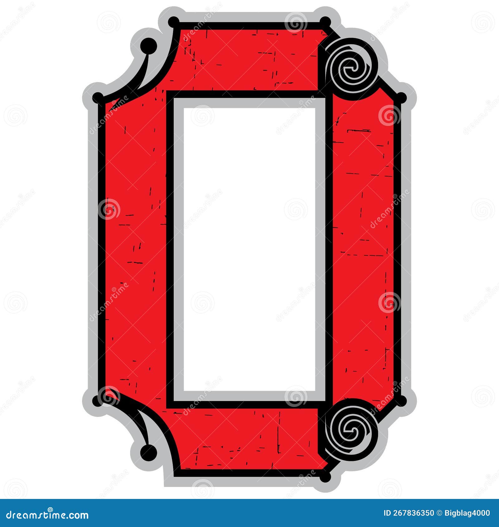 Vector Decorative Letter Isolated on White Background.Art Font. Stock ...