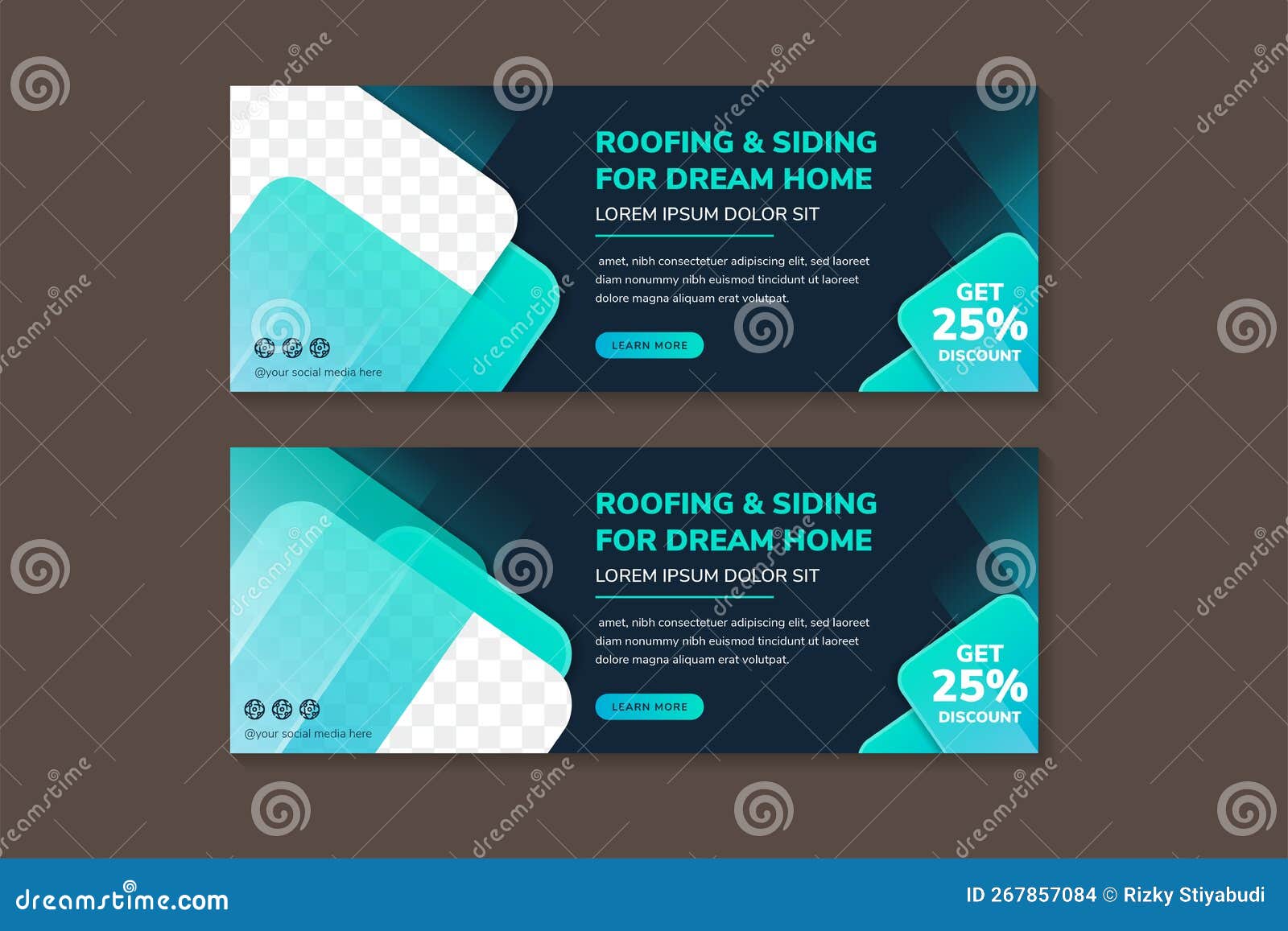 Horizontal Banner for Roofing and Siding for Dream Home. Creative ...