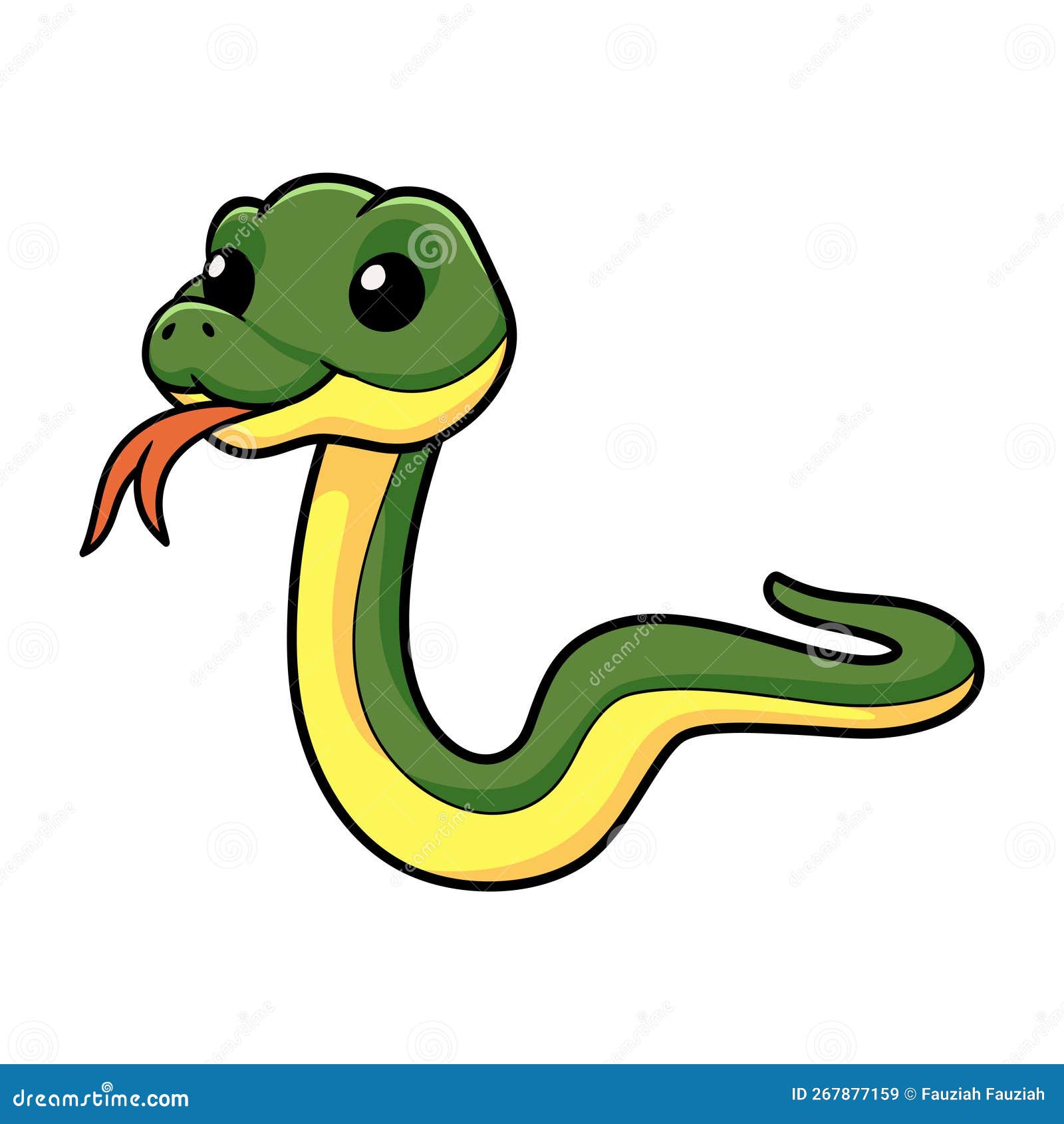 Cute Easten Racer Snake Cartoon Stock Vector - Illustration of foxi ...