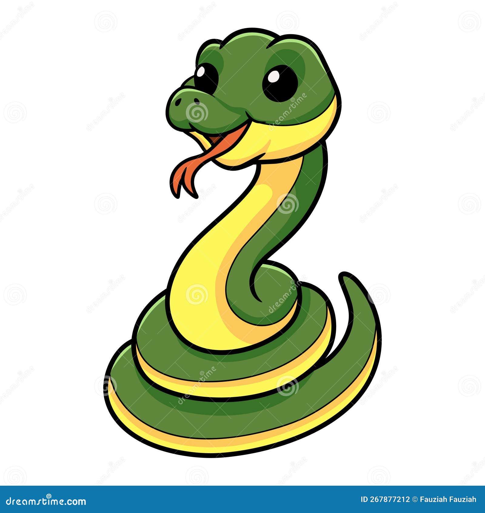 Cute Easten Racer Snake Cartoon Stock Vector - Illustration of ...