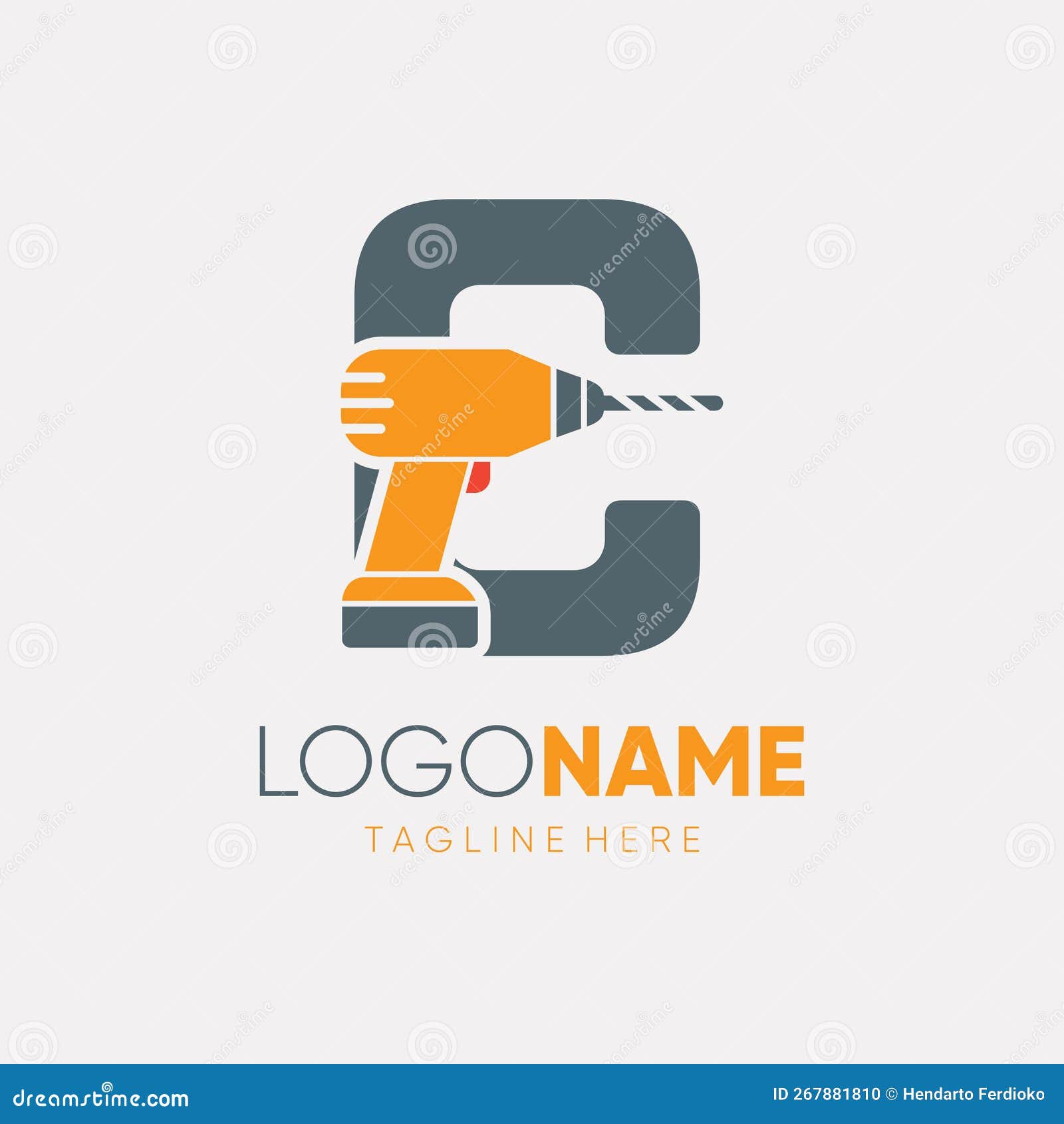 Letter D Drill Logo Vector Illustration | CartoonDealer.com #268007712